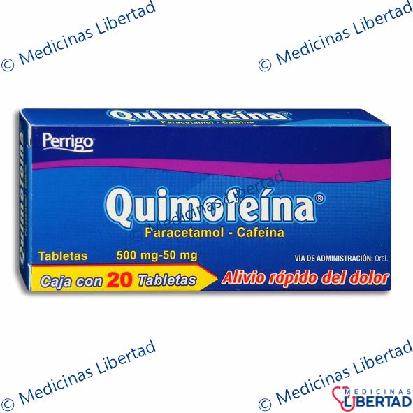 QUIMOFEINA TABLETAS C/20 | Medicinas Libertad